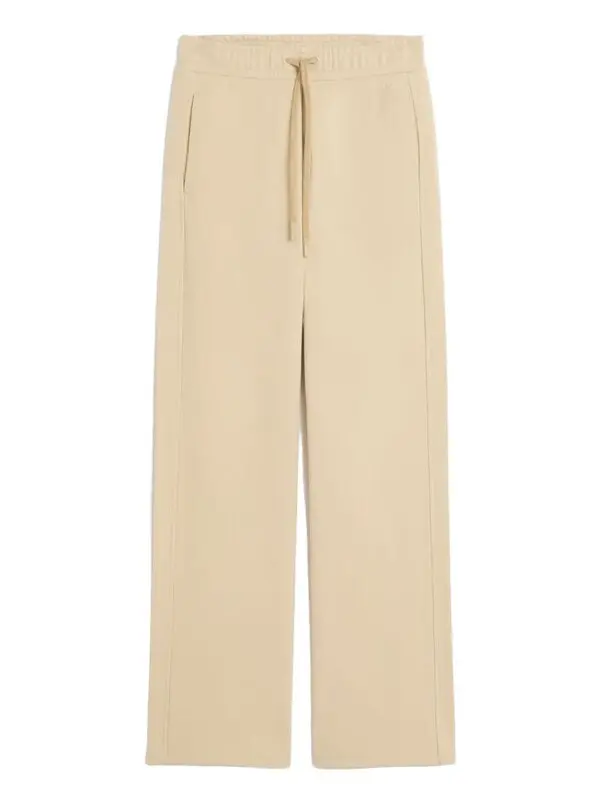 Max Mara Wide Leg Fleece Trousers - Sand
