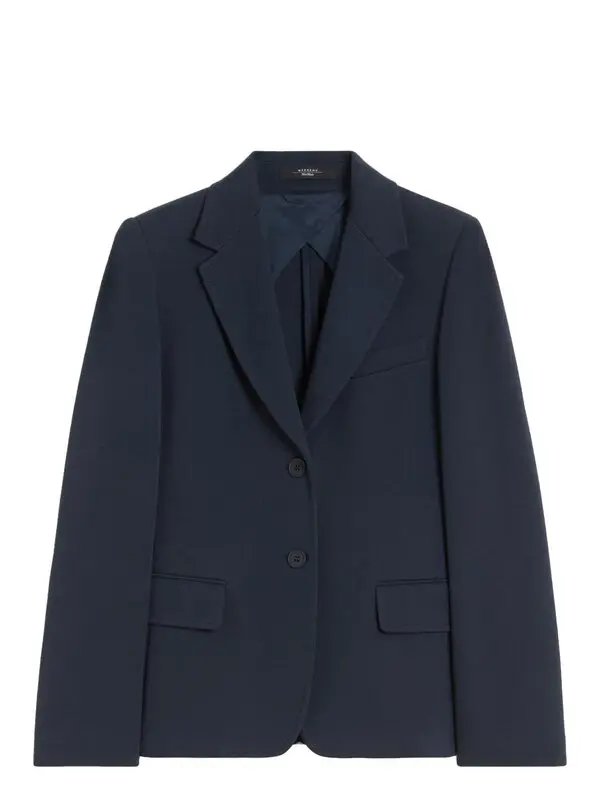 Max Mara Cotton Jersey Blazer - Navy