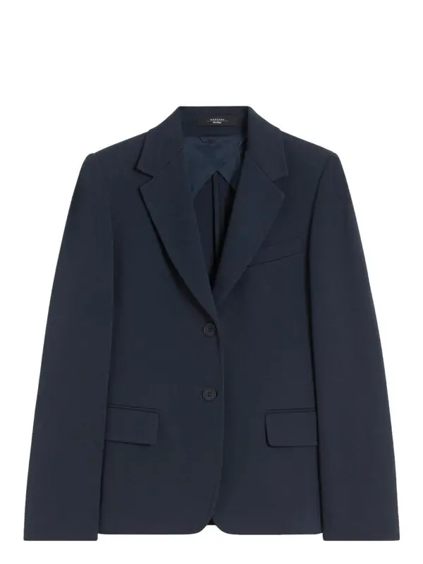 Max Mara Cotton Jersey Blazer - Navy