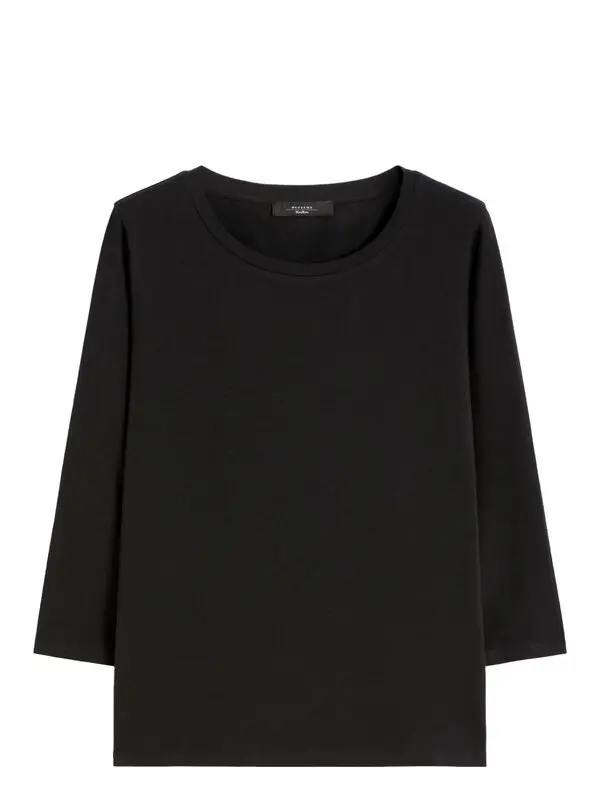 Max Mara Stretch Cotton T-shirt - Black