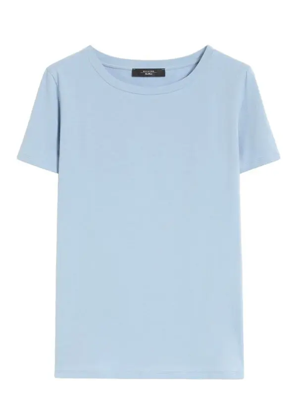 Max Mara Basic Cotton Jersey T-shirt - Light Blue