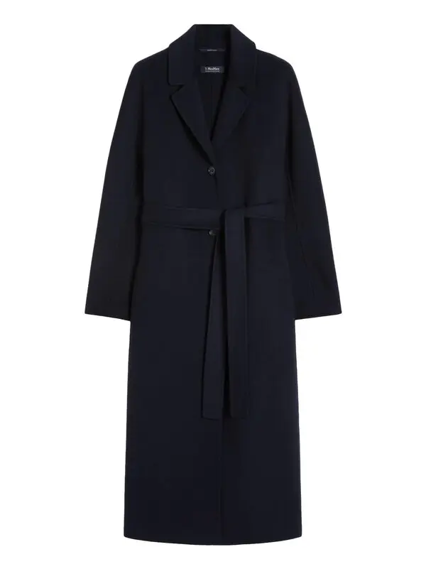 Max Mara Flared Wool Coat - Midnightblue