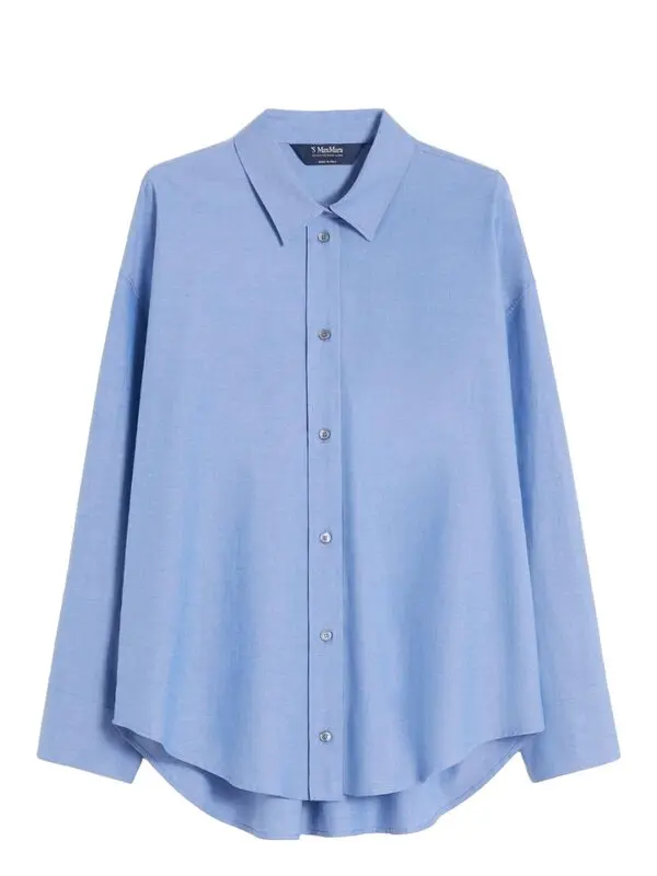 Max Mara Cotton Oxford Shirt - Light Blue