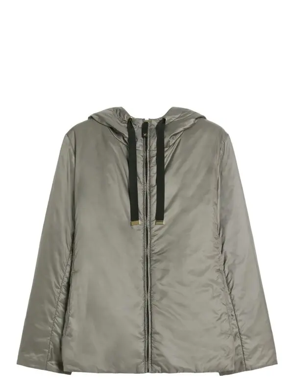 Max Mara Padded Water-repellent Canvas Hooded Jacket - Medium Grey