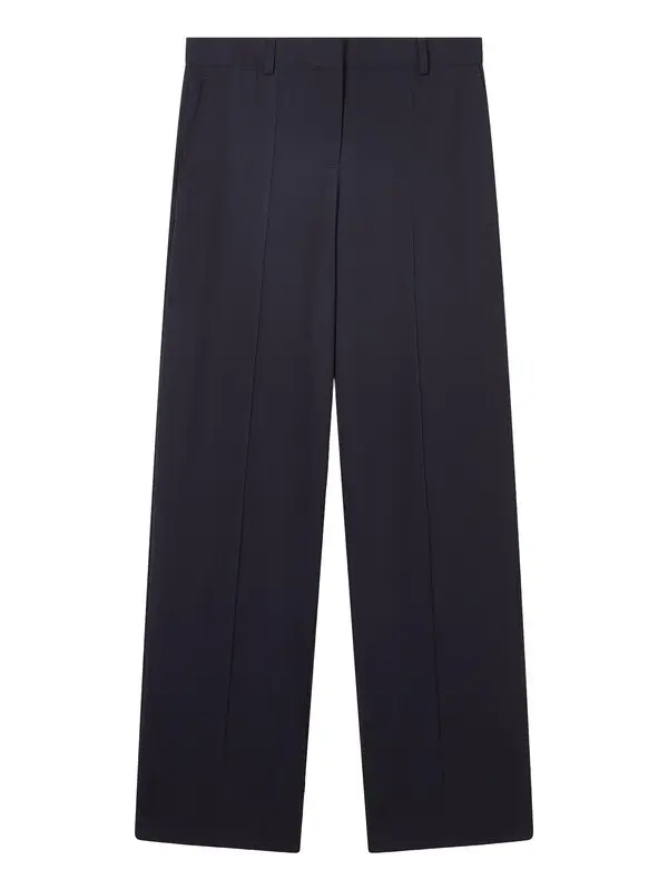 Stella McCartney Pleated Wide-leg Trousers - Ink