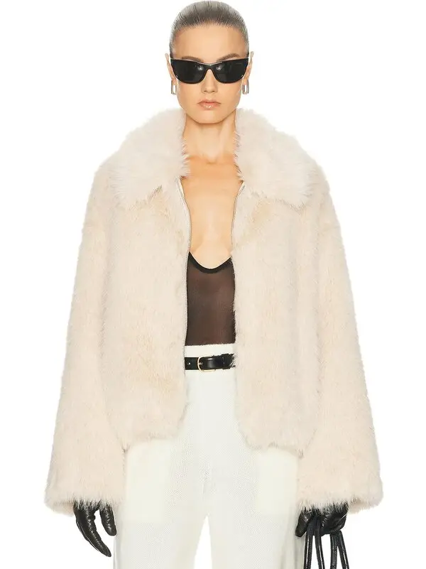 SRG Faux Fur Jacket - Cream