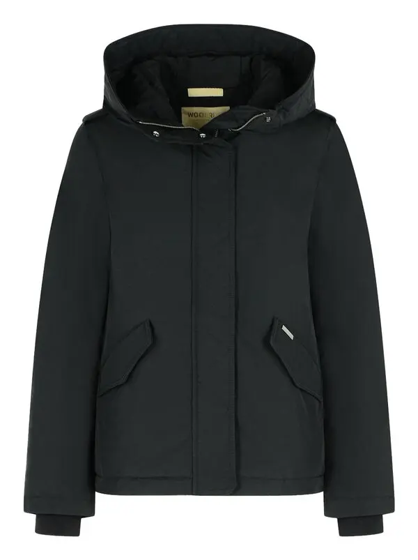 Woolrich Military Padded Ramar Cloth Jacket With Hood - Black
