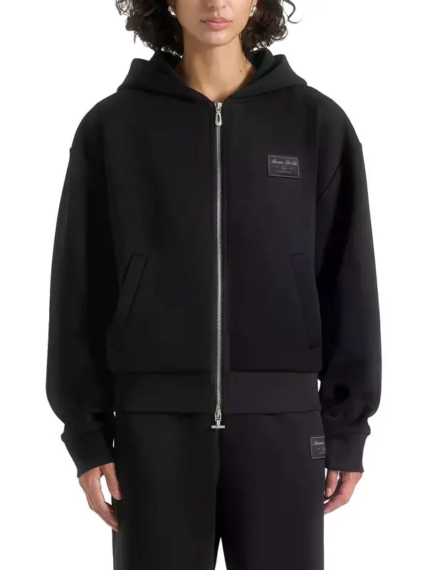 Manière De Voir Hooded Dual-zip Sweatshirt - Black