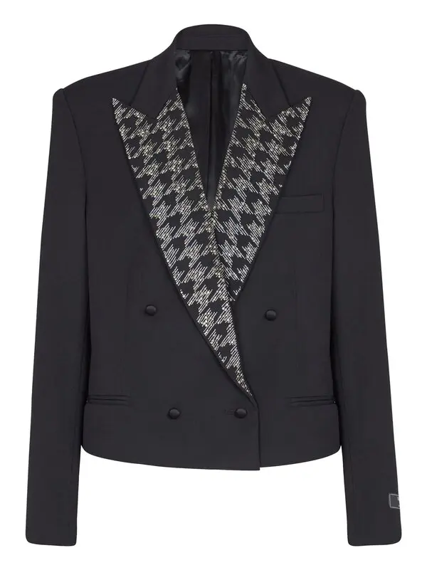 Balmain Embellished Double-breasted Blazer - Black