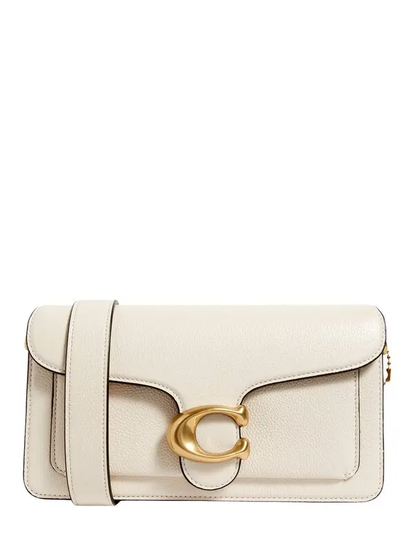 COACH Pebbled Leather Tabby Shoulder Bag - Ivory