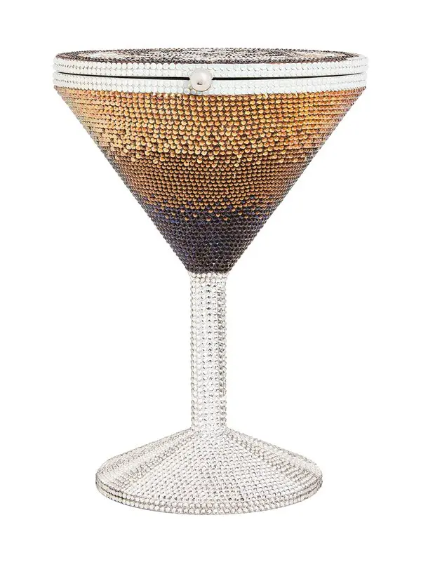 Judith Leiber Crystal Espresso Martini Clutch - Brown