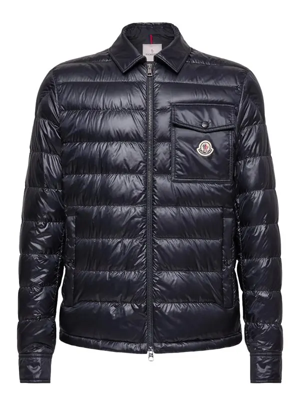 Moncler Mourillon Down Shirt Jacket - Blue