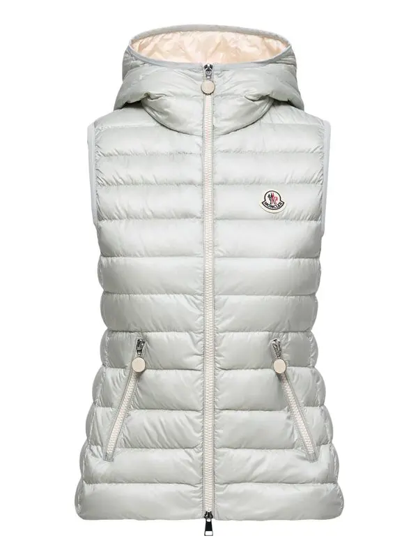 Moncler Glycosse Hooded Down Vest - Grey