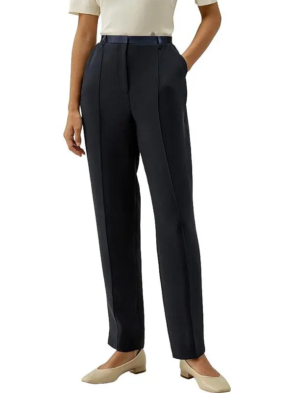 Lilysilk Slim-fit Ankle Pants - Midnight Blue