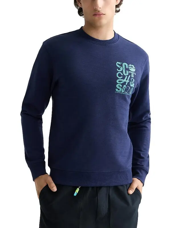Scotch & Soda Left Chest Logo Sweatshirt - Peacoat
