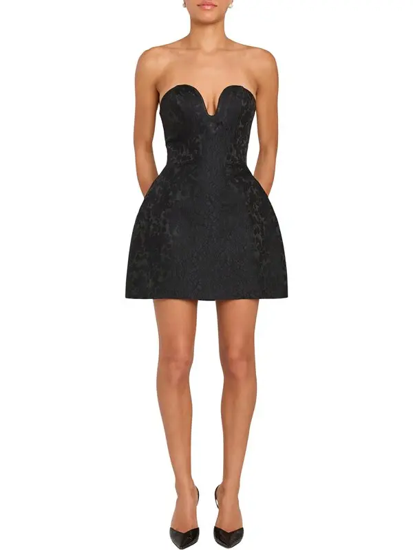 Amanda Uprichard Lodi Strapless Mini Dress - Black