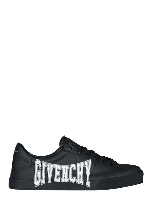Givenchy City Sport Sneakers With College Print - Black/white