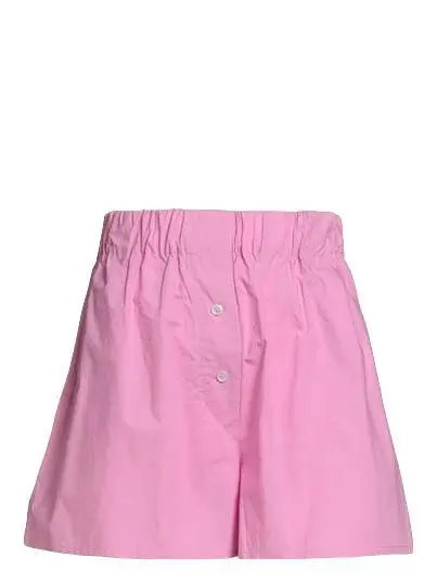 HINNOMINATE Solid Cotton High Waisted Shorts - Pink