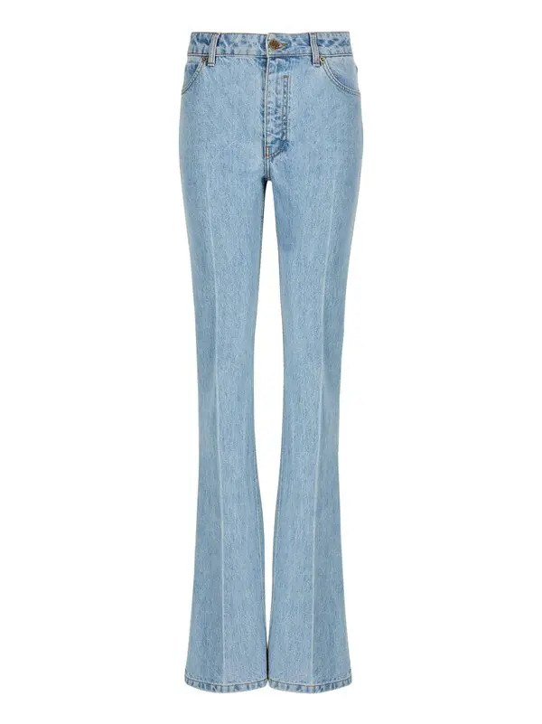 Balmain High-waisted Straight Jeans - Blue