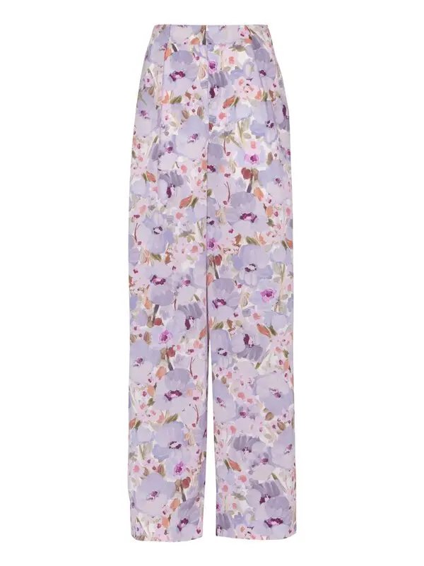 Balmain Printed Poppy Flower Trousers - Multicolor