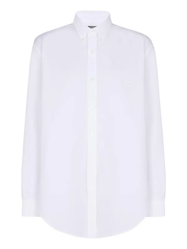 Balmain Cotton Poplin Shirt - White