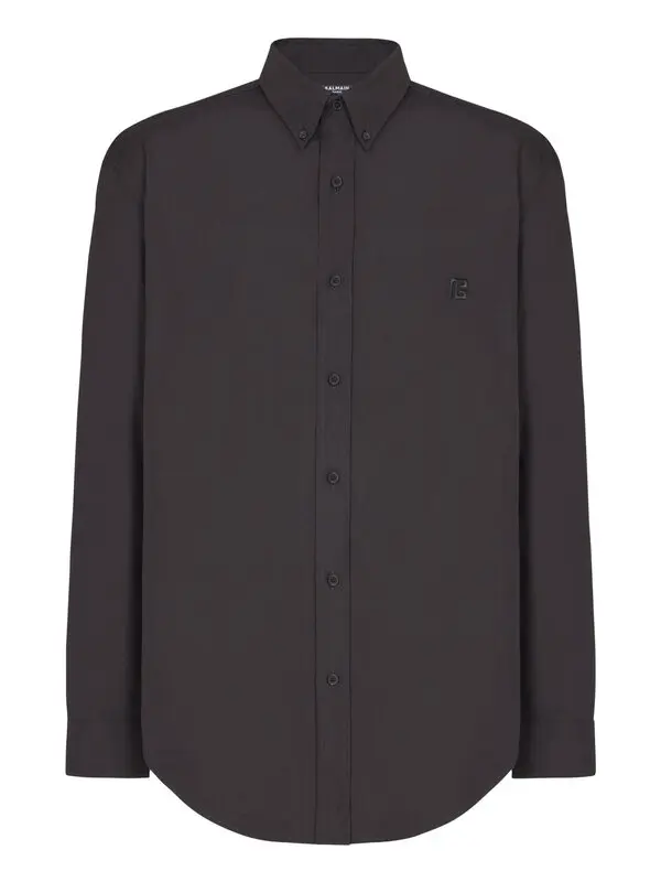 Balmain Cotton Poplin Shirt - Black