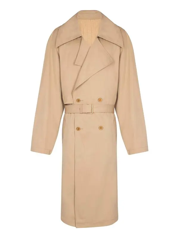 Balmain Cotton Canvas Trench Coat - Beige