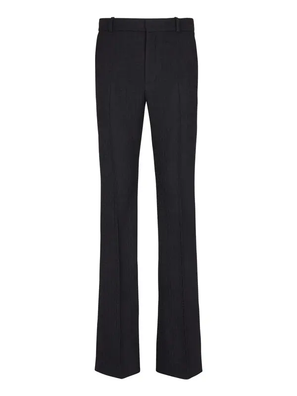 Balmain Grain De Poudre Trousers - Black