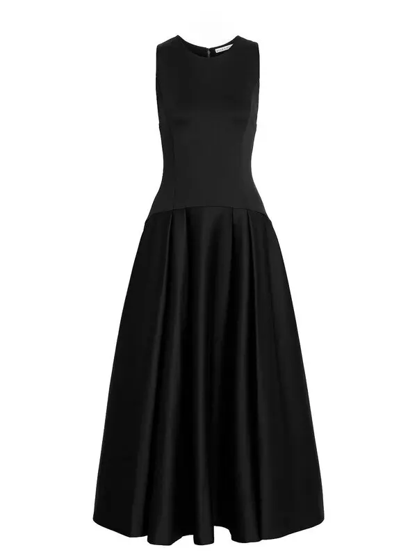 Alice + Olivia Adley Pleated Maxi Dress - Black