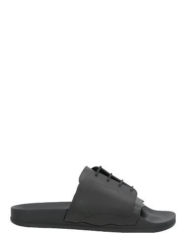 MAISON MARGIELA Lime Synthetic Material Slides - Black