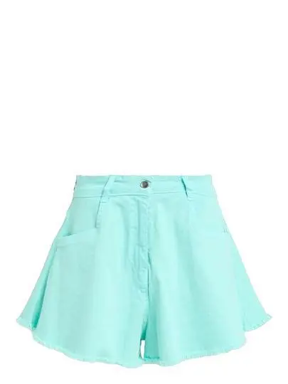 SUNS Denim High-waisted Shorts - Blue