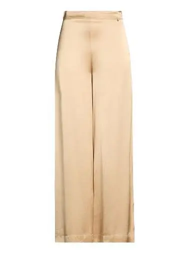 OTTOD'AME Wide Leg Viscose Pants - Beige