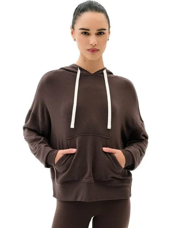 Splits59 Joey Long Sleeve Hoodie - Dark Chocolate