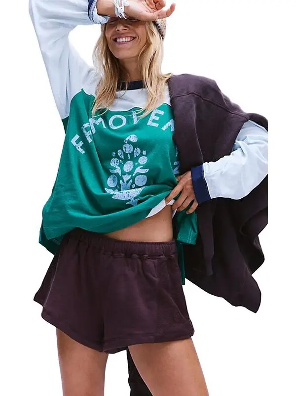 Free People High Press Shorts - Chocolate