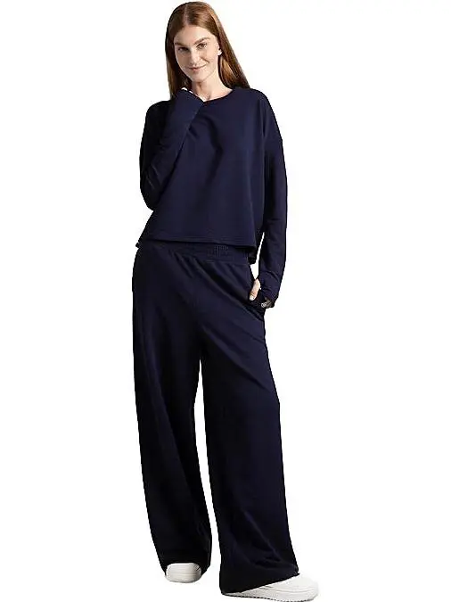 Free People Sunday Citizen Organic French Terry Lounge Pant - Maritime Blue