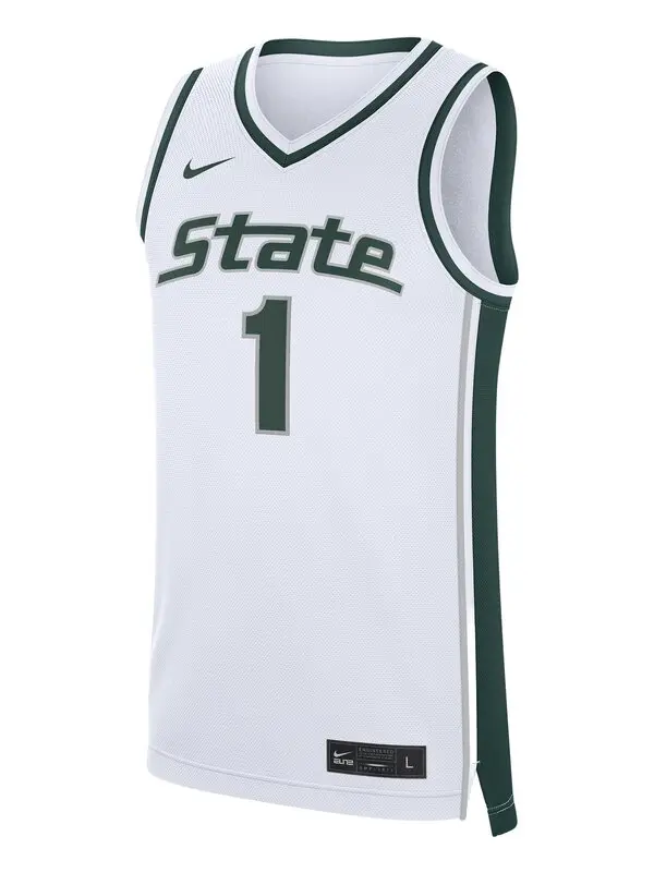 Nike Michigan State Replica College Basketball Jersey - White