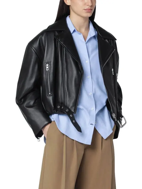 Loewe Leather Biker Jacket - Black