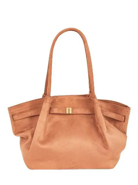 Jw Pei Hana Medium Faux Suede Tote Bag - Brown