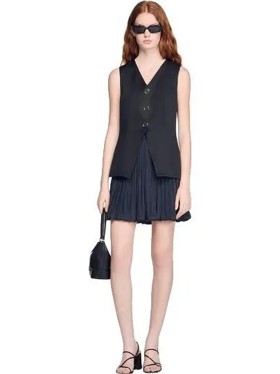 Sandro Mini Bubble Dress - Black