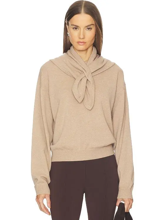 SRG Detachable Kerchief Sweater - Taupe