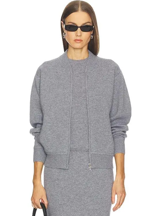 SRG Velma Knit Bomber Jacket - Grey