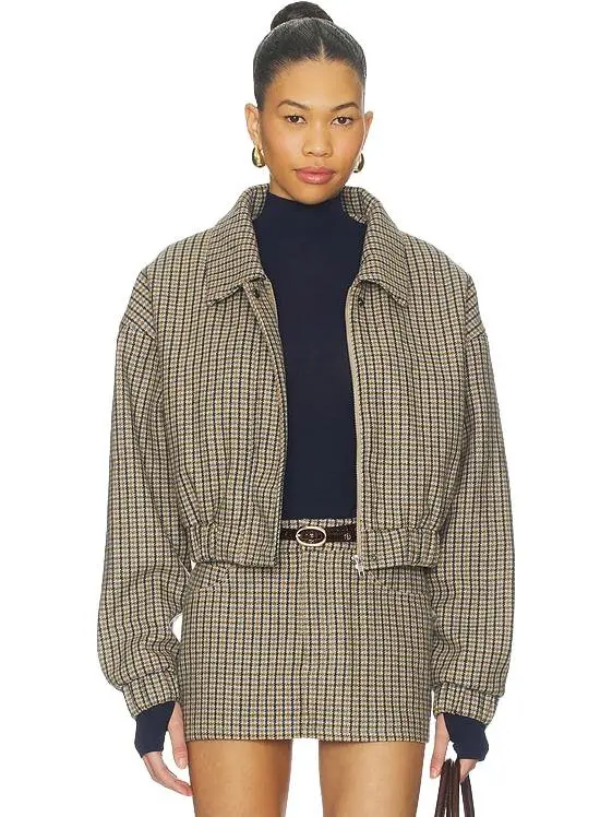 NAKEDVICE The Selene Check Jacket - Brown & Blue