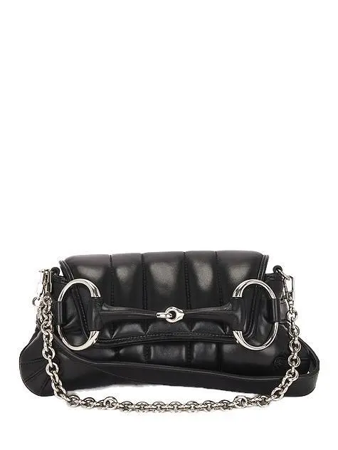 FWRD RENEW Gucci Horsebit Clutch - Black