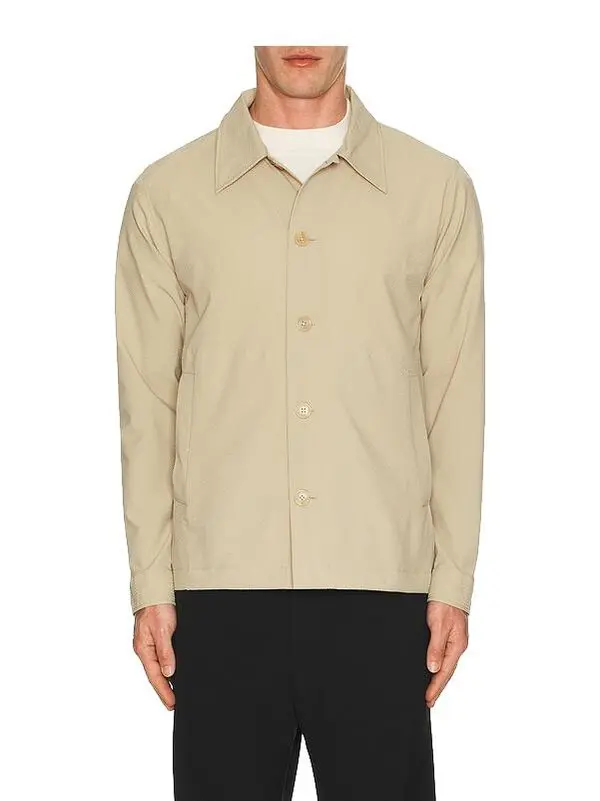 Nn07 Zander Overshirt In Beige - White Pepper