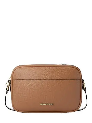 Michael Kors Jet Set Pebbled Leather Camera Crossbody Bag - Brown
