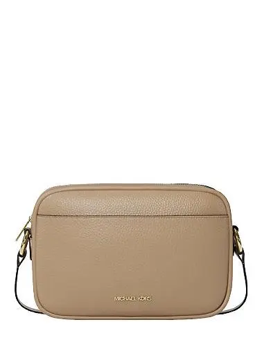 Michael Kors Jet Set Large Pebbled Leather Camera Crossbody Bag - Brown