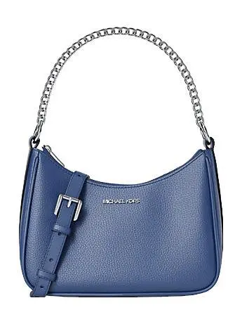 Michael Kors Large Pebbled Leather Convertible Crossbody Bag - Blue