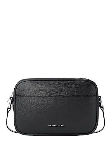 Michael Kors Pebbled Leather Camera Crossbody Bag - Black
