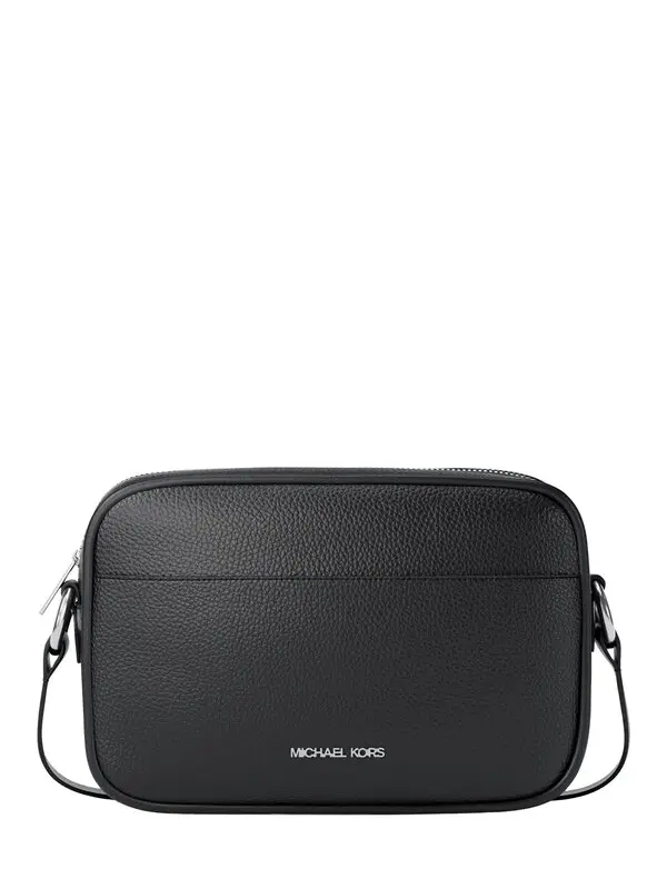 Michael Kors Jet Set Large Pebbled Leather Camera Crossbody Bag - Black