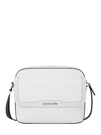 Michael Kors Cooper Medium Camera Crossbody Bag - White